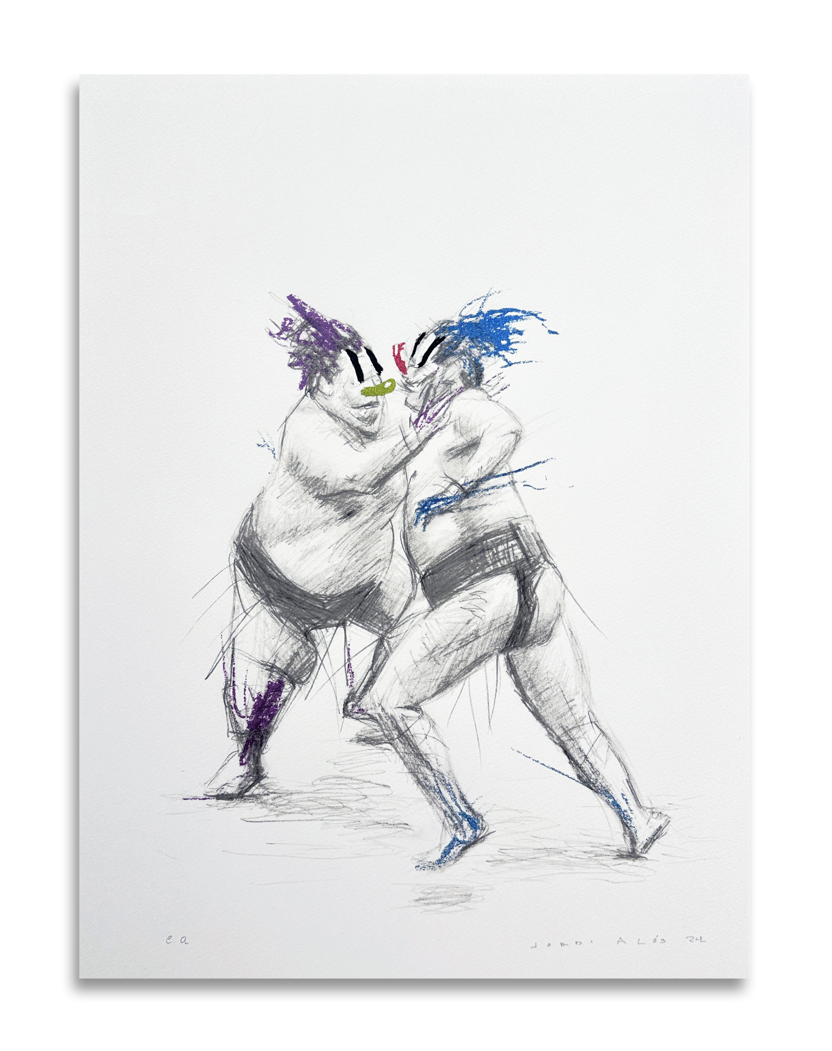 Sumo Libre Zeefdruk van Jordi Alós | Kunst Kopen bij Lakoi